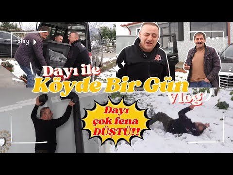 Dayı İle Köyde Bir Gün - ŞEYTAN AMCA ile soba kurduk, Dayı çok fena düştü!!!