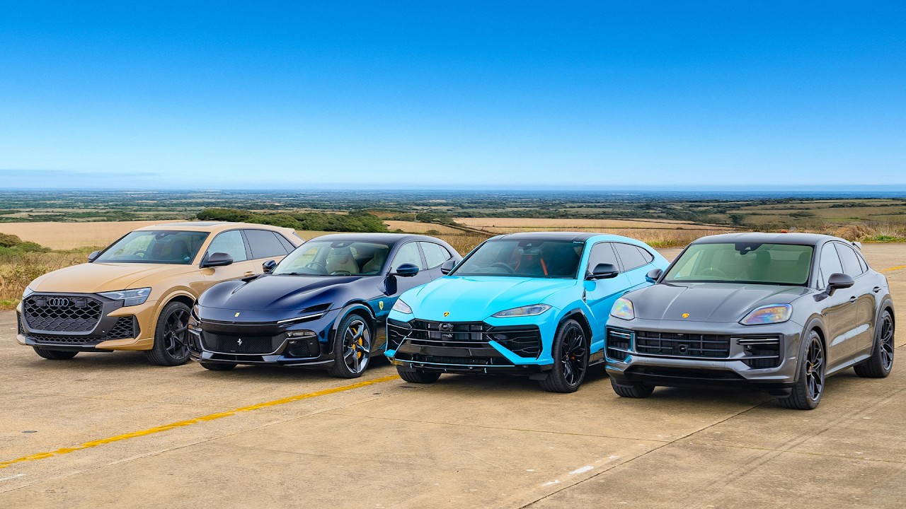 신형 우루스 SE vs 푸로산게 vs 카이엔 터보 vs RSQ8 퍼포먼스 - 드래그 레이스! - YouTube