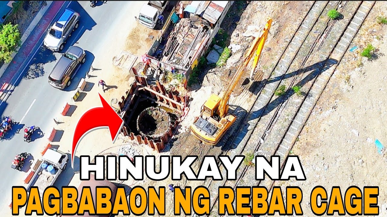 HINUKAY NA PAGBABAON NG REBAR CAGE Skyway stage'3 section'2a pup v ...