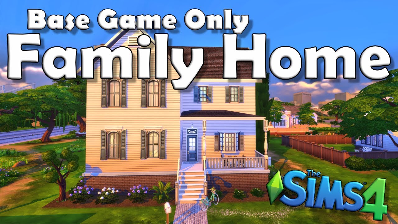 Sims 4 Speed Build No cc Base Game Family Home - YouTube