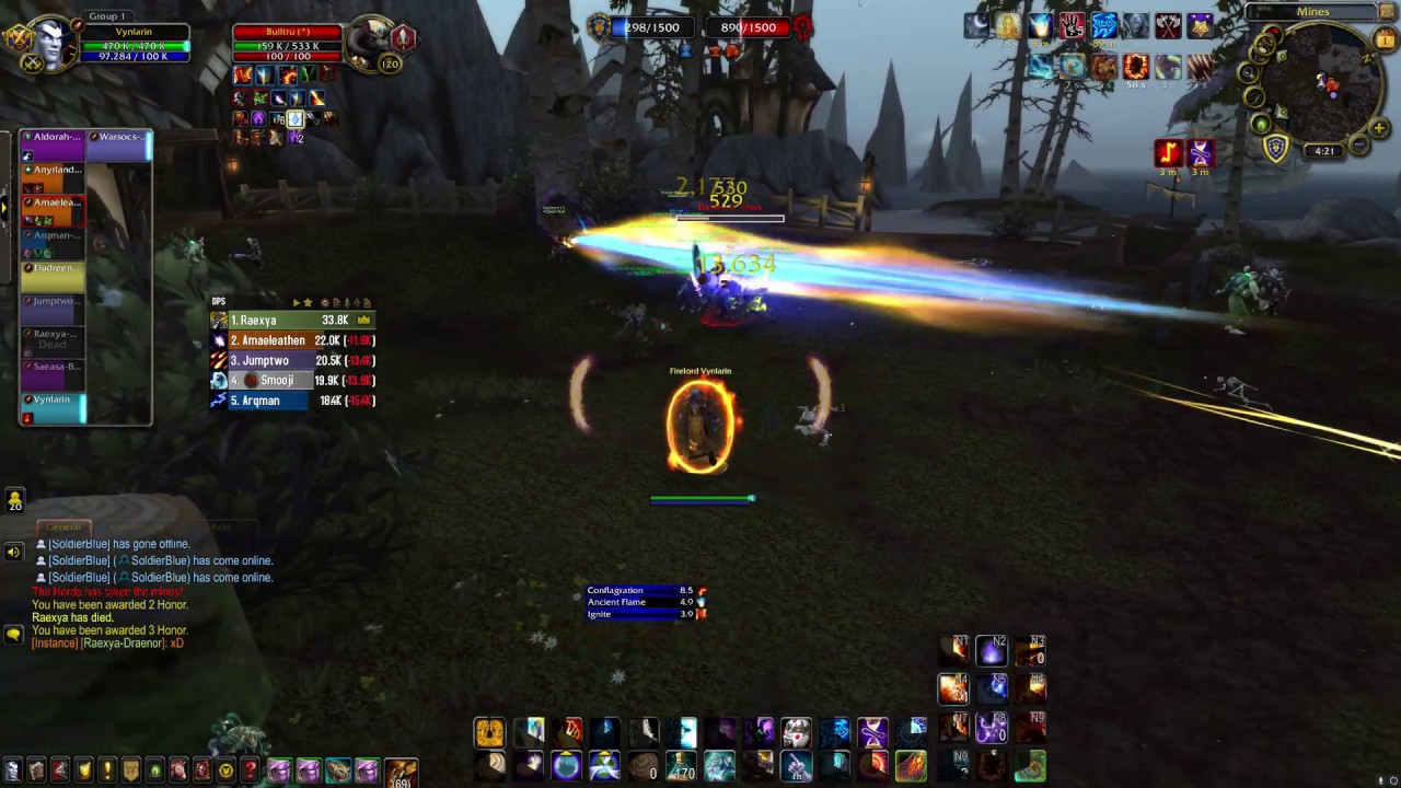 World of Warcraft [BFA] - Lv 120 Void Elf Mage (Fire) - PvP Battle for ...
