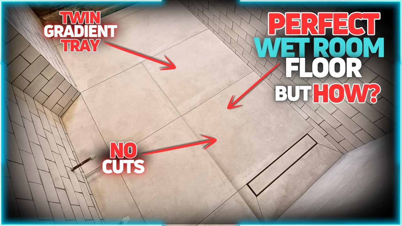 How To Tile a Seamless Wet Room Floor | Full DIY Guide - YouTube