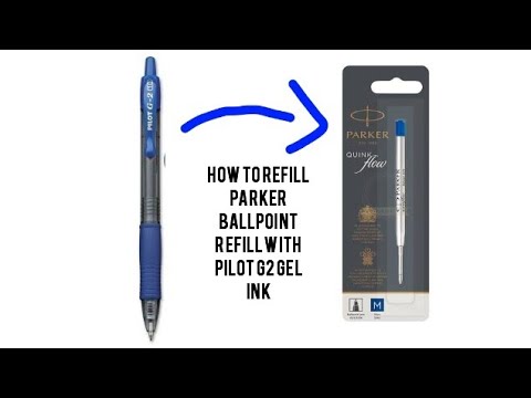 How to refill Parker ballpoint refill with Pilot G2 gel ink || A great ...