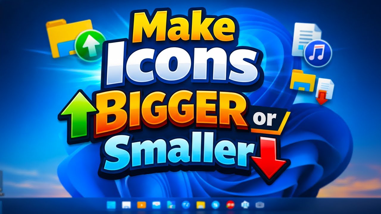How to Make Desktop Icons Bigger or Smaller in Windows 11 - YouTube