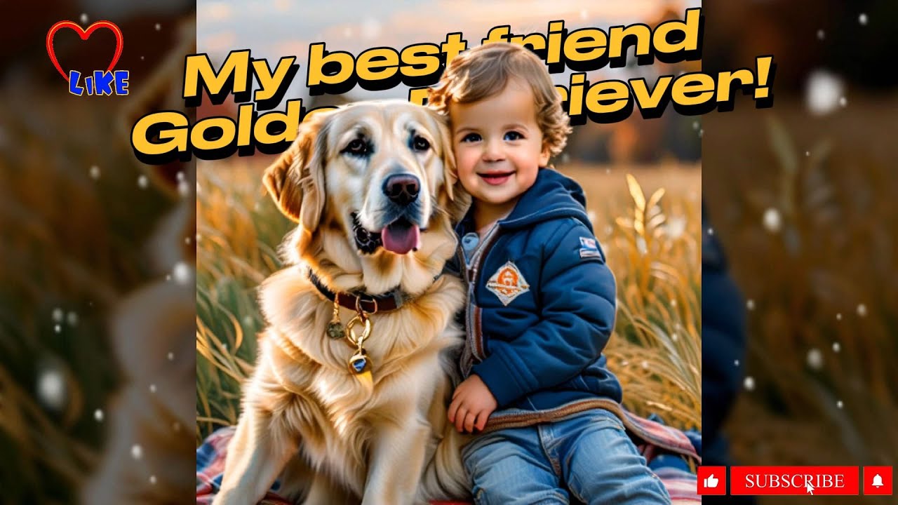 Baby's best friend golden retriever.🐶👶 Baby and dog that will make you ...