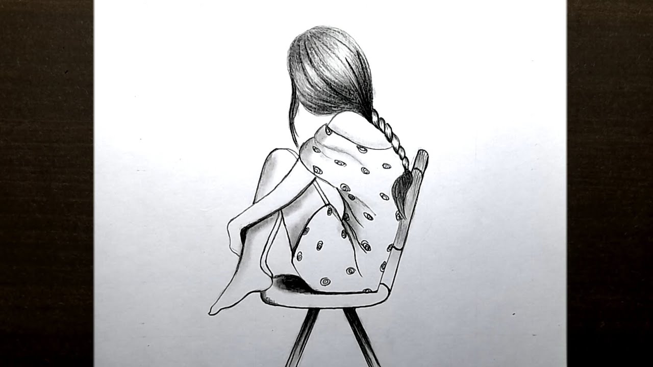 How to draw Alone girl with Pencil Shading Arts step by step || Very ...