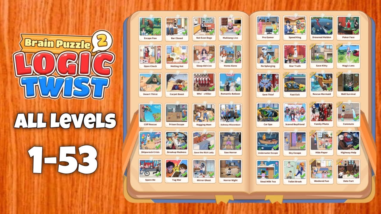 Brain Puzzle 2 Logic Twist all levels 1-53 solution | Brain Puzzle 2 ...