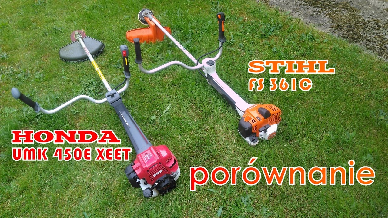 Stihl FS361C - Honda UMK 450E XEET - porównianie - YouTube
