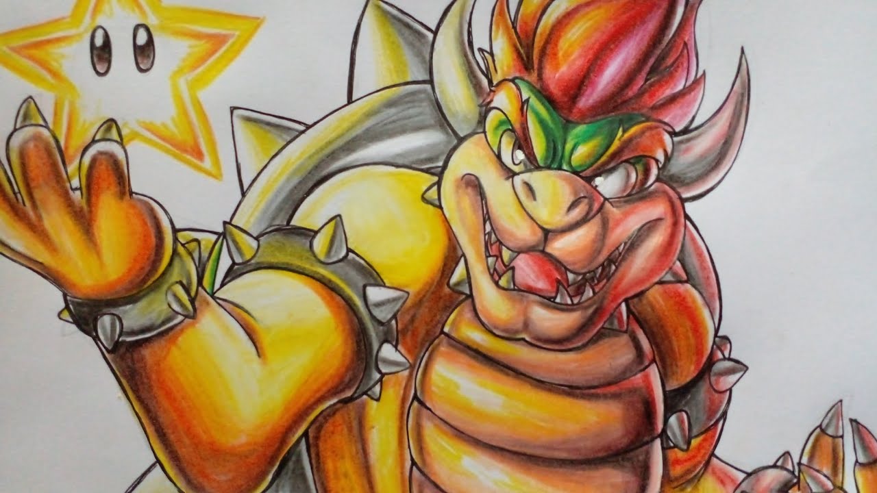 Como dibujar a Bowser de Super Mario Bros La Pelicula?? | Blake_Art ...