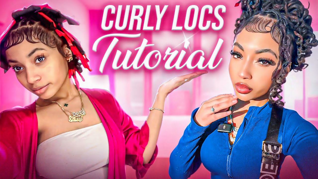 HOW I CURLED MY LOCS USING STRAWS | CURLY LOCS TUTORIAL💕 - YouTube