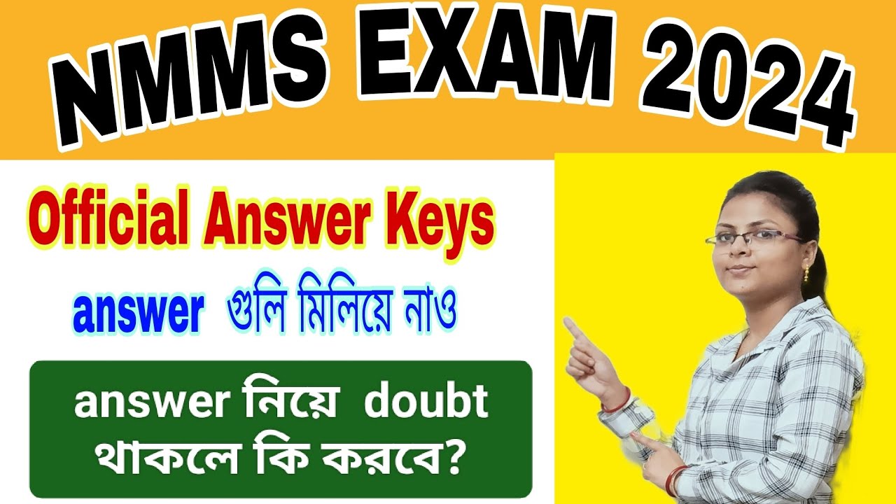 nmmse 2024 official answer keys// nmms 2024 sat and mat answer//nmms ...