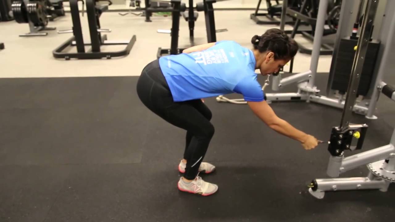 Triceps - Standing Cable kick Back Variation - YouTube