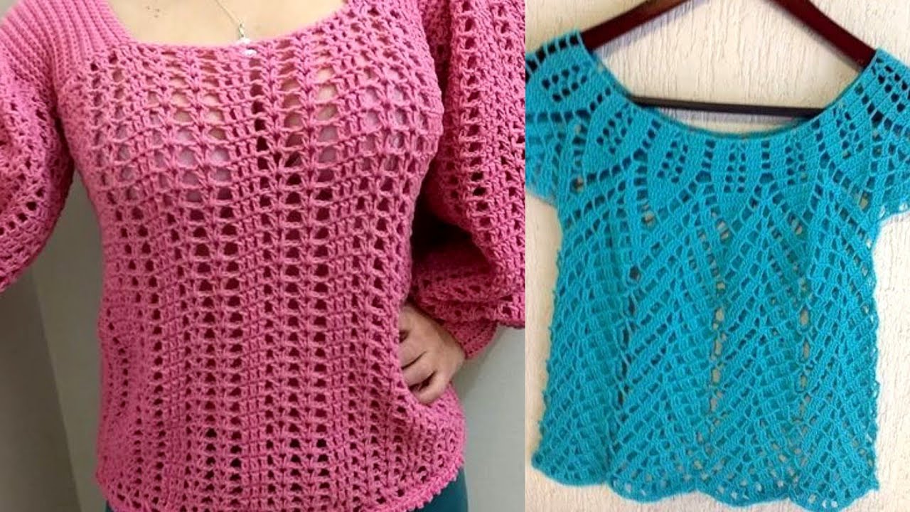 Most Stylish, Designer Crochet Top , Crosia Designs, Crosia Frock ...