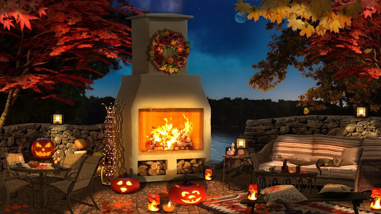 Halloween Ambience | Cozy Halloween Night | Fall Ambience - YouTube