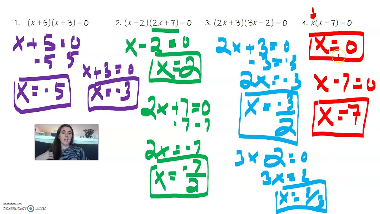 Solve by Factoring Notes - YouTube