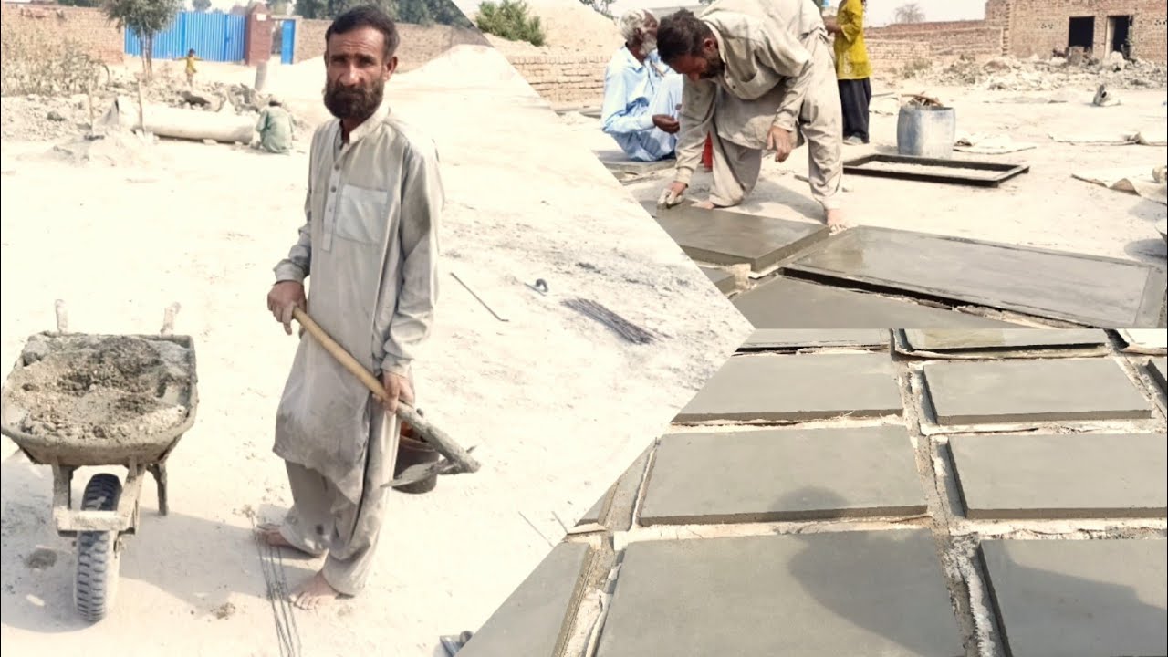 Making of Concrete Slabs | Grave Slabs Making Complete Process ...