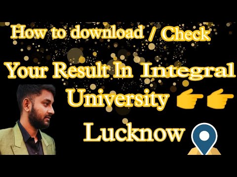 { Integral University me result kaise check kare}{ How to download ...