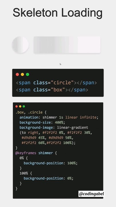 Skeleton Loading Animation | HTML CSS - YouTube