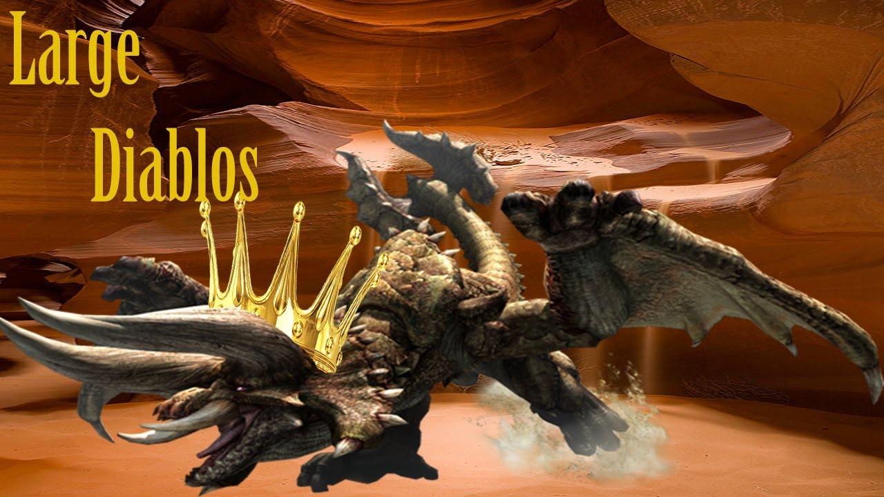 Monster Hunter World Large Gold crown Diablos - YouTube