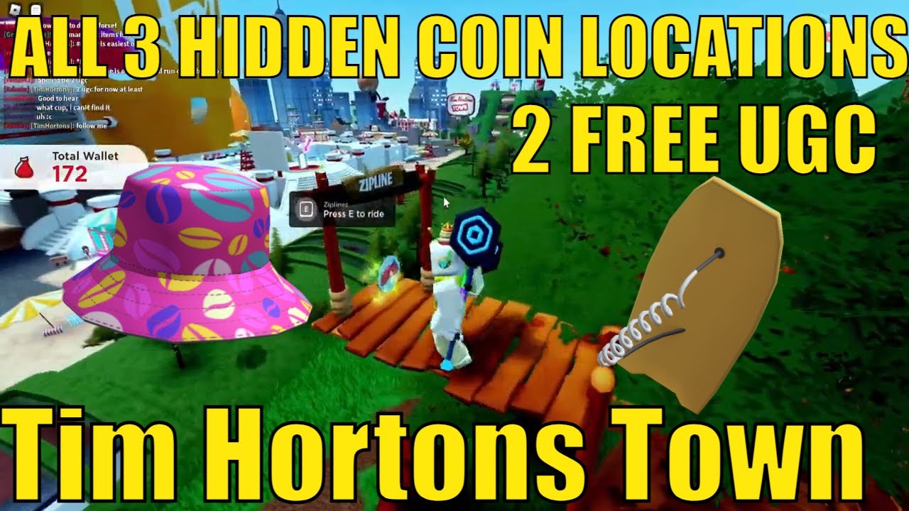 How to get Coffee Bean Bucket Hat & Tims Boogie Board | ALL 3 HIDDEN ...