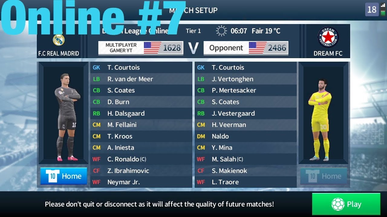 Dream League Soccer 2018 Tier 1 Online Gameplay #8 - YouTube