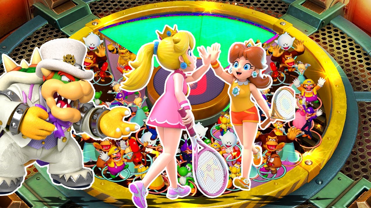 Super Mario Party - Battle Between Two Teams - Peach and Daisy vs Wario ...