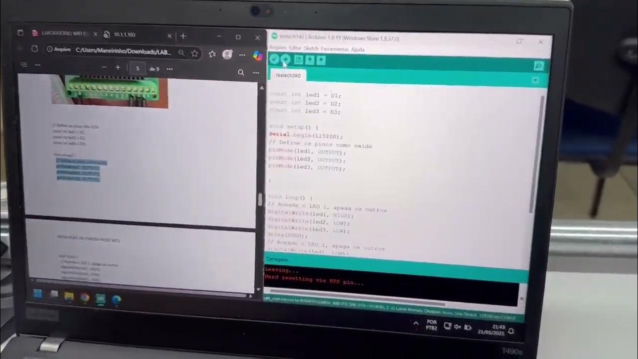 Laboratório 9 - ESP8266 NODEMCU 3 LED´S ENVIANDO THINGSPEAK - YouTube