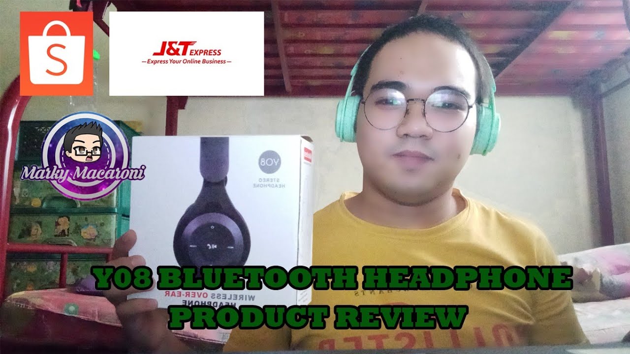 Y-08 BLUETOOTH HEADPHONE PRODUCT REVIEW | FROM SHOPEE | Marky Macaroni ...