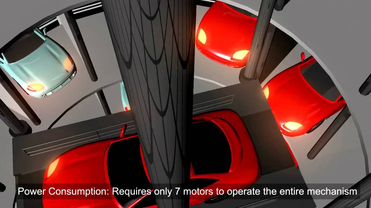 Animation Automated Multilevel Modular Parking System - YouTube