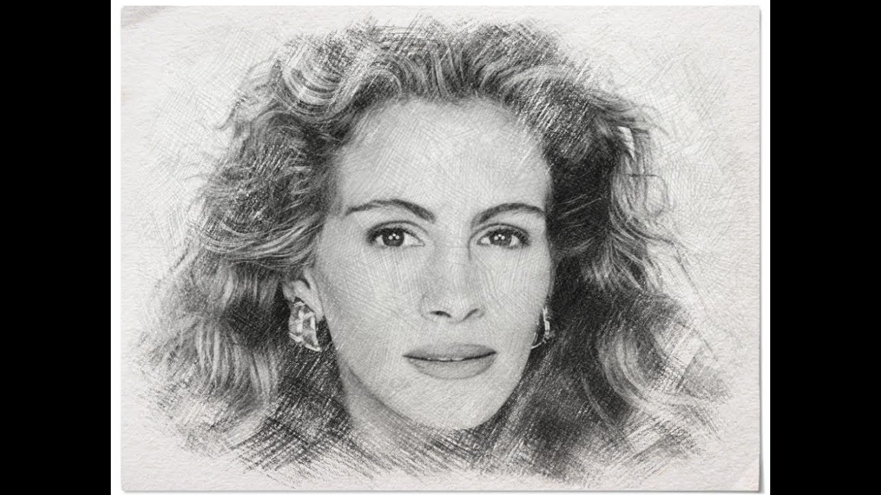 Julia Roberts Speed Drawing - YouTube