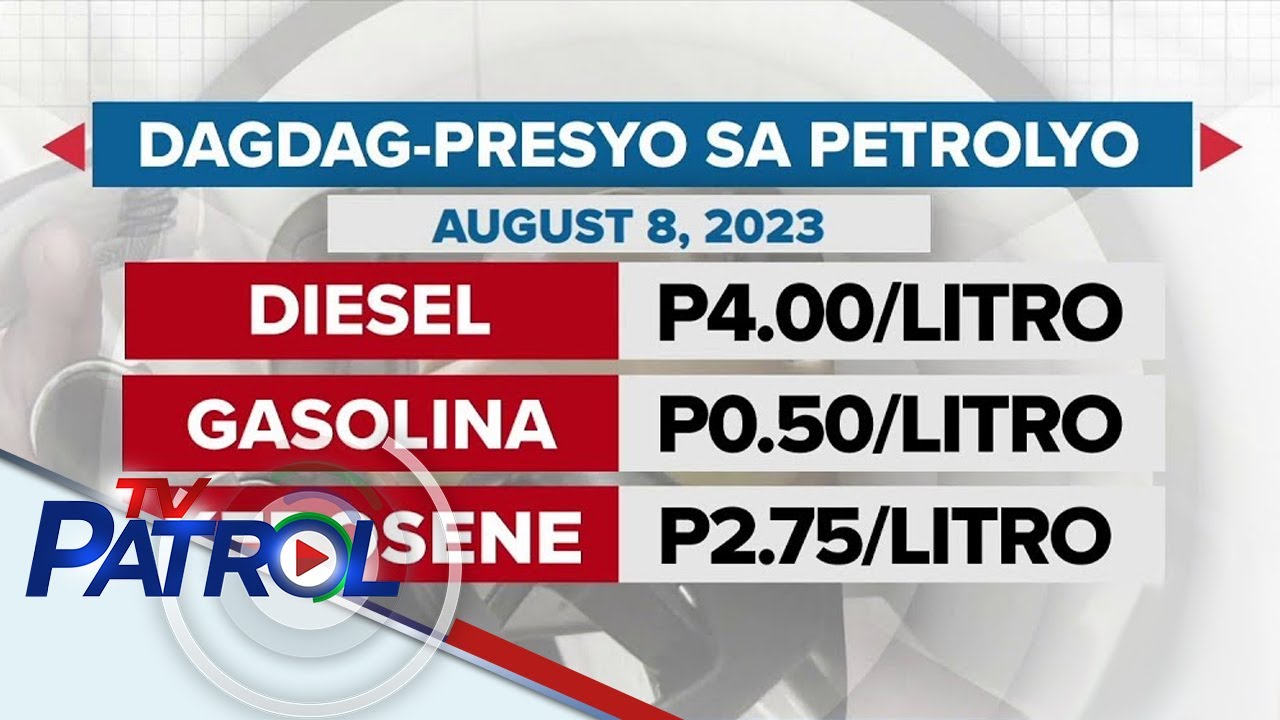 Presyo ng diesel tataas nang P4/L simula Agosto 8 | TV Patrol - YouTube