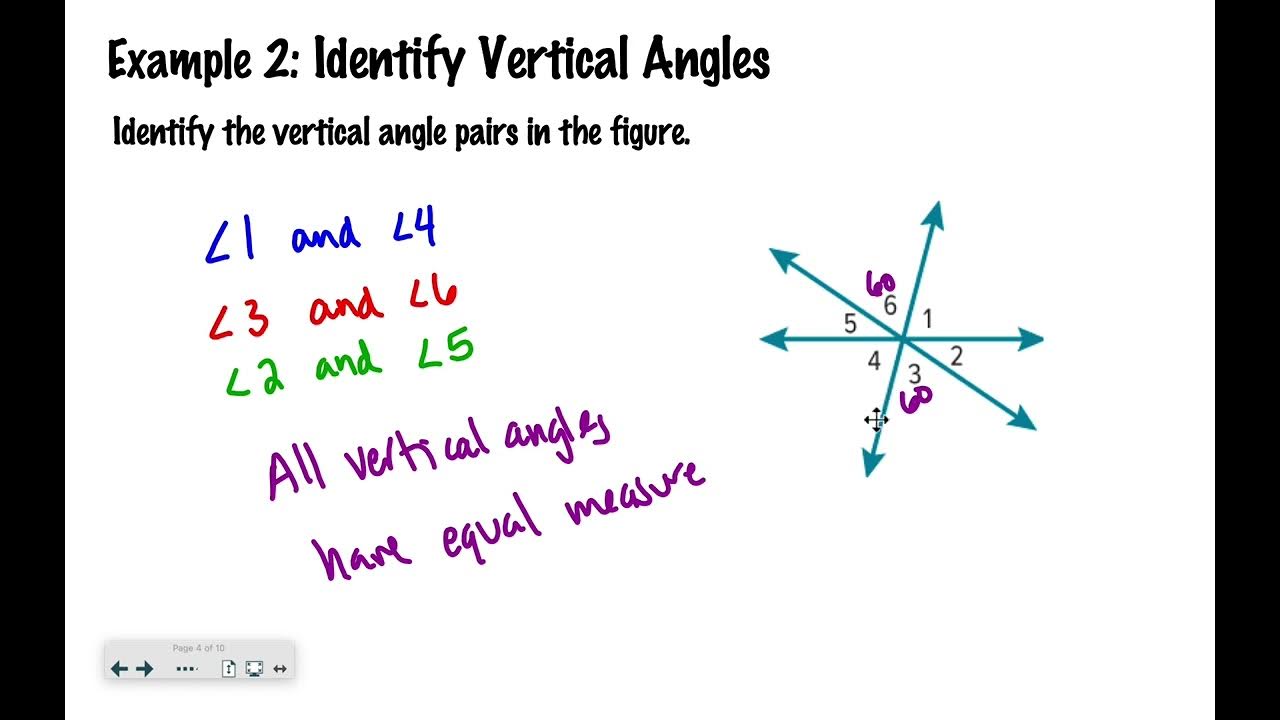Pre-Algebra Lesson 11-1: Vertical and Adjacent Angles - YouTube