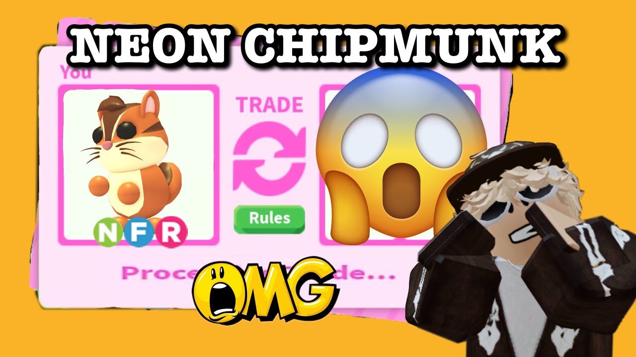 Trading NEON CHIPMUNK in Adopt Me! - YouTube