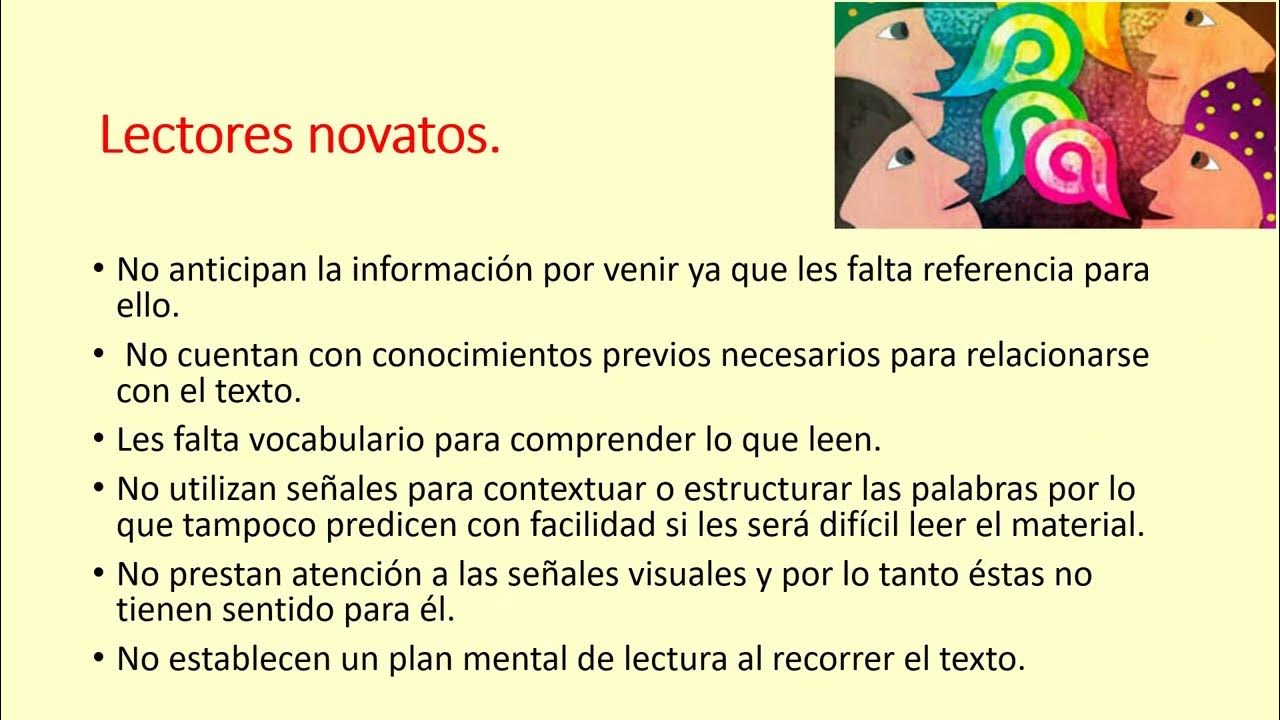 El proceso lector Lectores expertos y novatos - YouTube