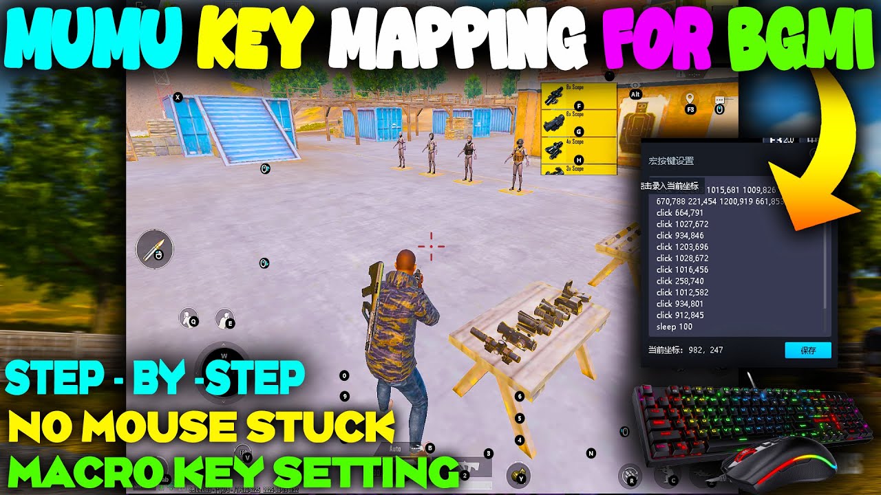 Mumu Player Key Mapping For Bgmi🔥| Macro Key Setting For Bgmi On Mumu ...