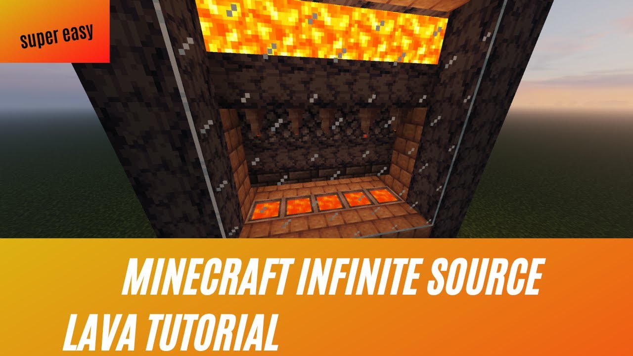 minecraft infinite source lava tutorial - YouTube