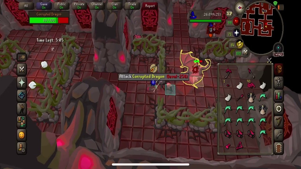 OSRS Corrupted Gauntlet Mobile T1 Prep Example 7:02 run w/ tile ...