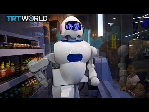 China Robots: Shanghai restaurant ditches waiters for robots - YouTube