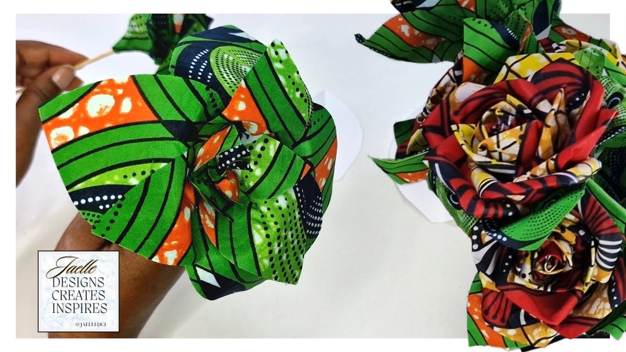 How to make fabric flowers. African Print flowers. Home decor, Wedding ...