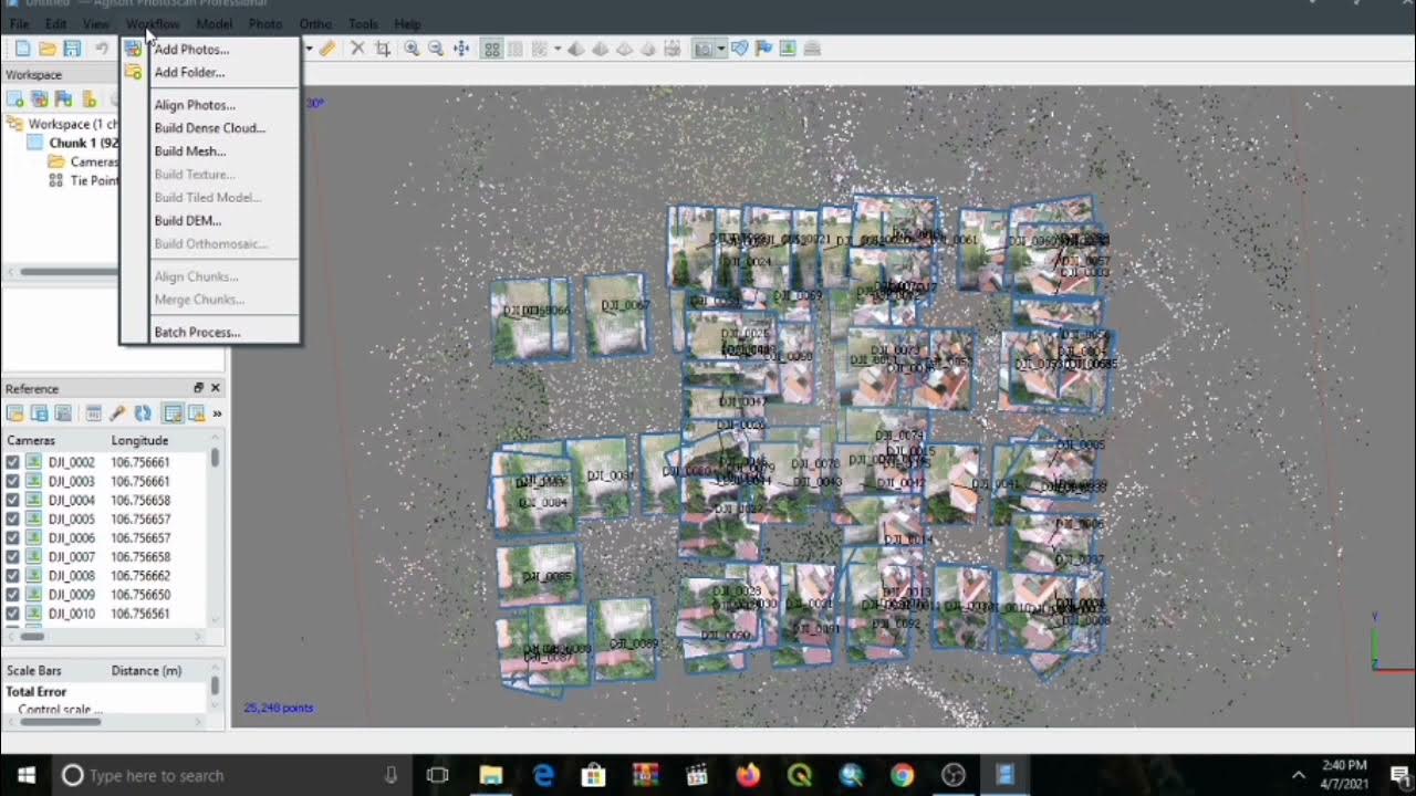 Pengolahan Foto Udara dengan Agisoft Photoscan - YouTube