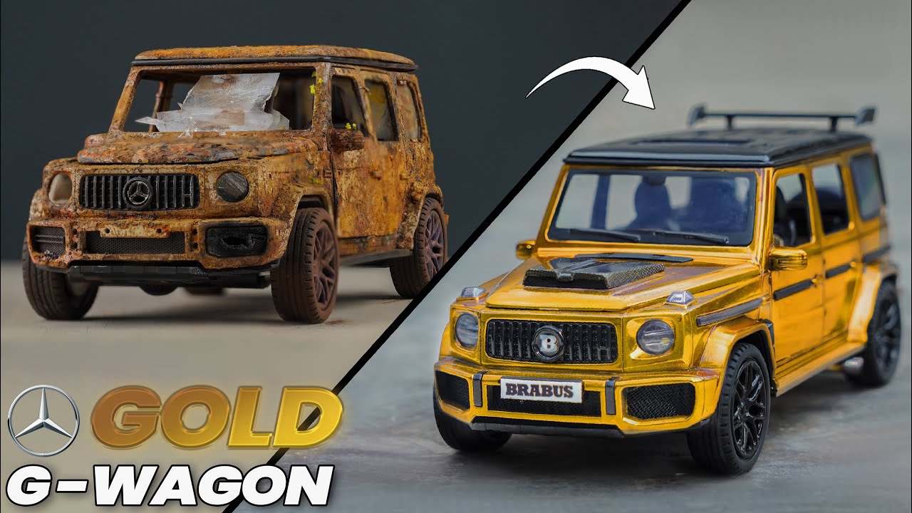 Abandoned Mercedes Benz G Wagon into 24k Gold Brabus | 100th Video ...
