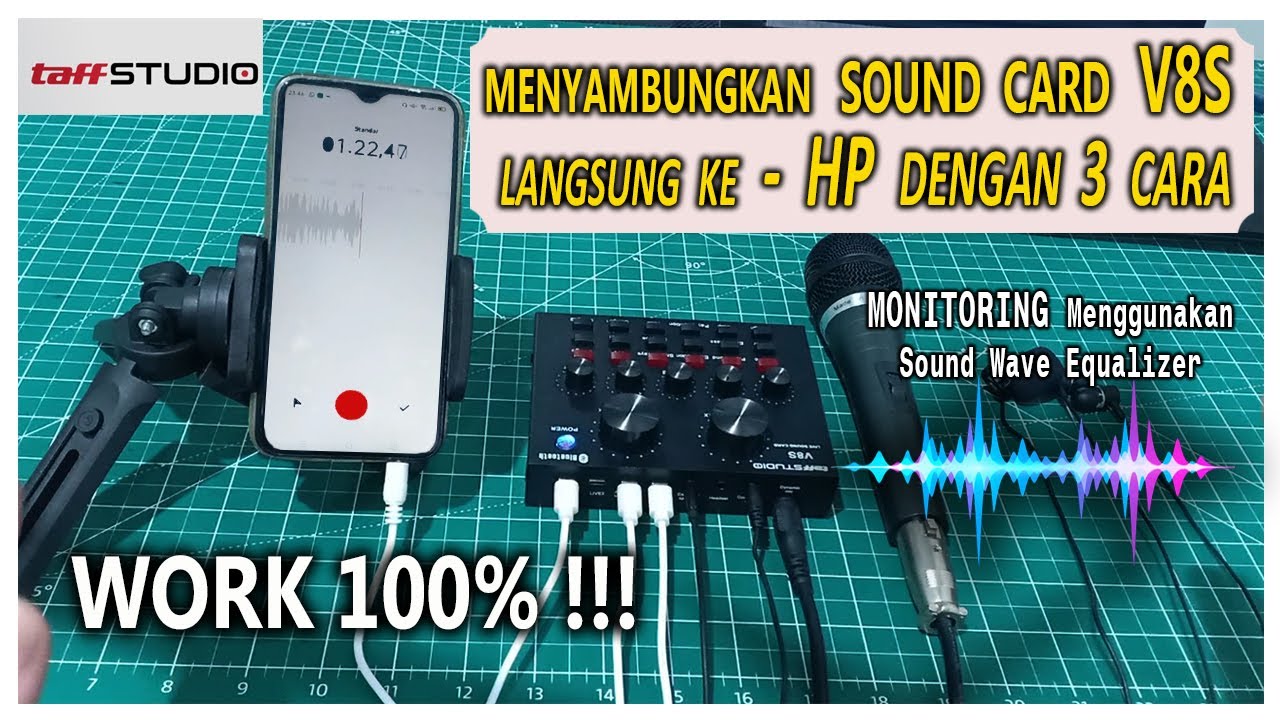 Cara menghubungkan soundcard V8 langsung ke HP dengan 3 cara mudah ...