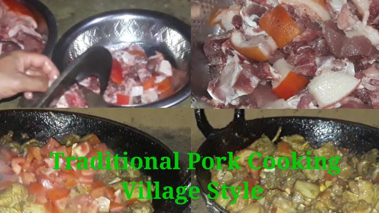 How To Cook Pork Meat | Tribal Traditional Suar Meat Cooking recipe ...