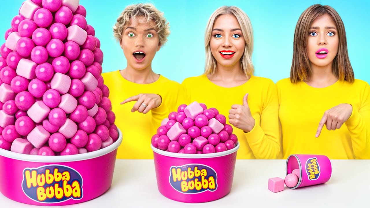 Big, Medium and Small Plate Challenge! Giant vs Tiny Food Challenge by ...