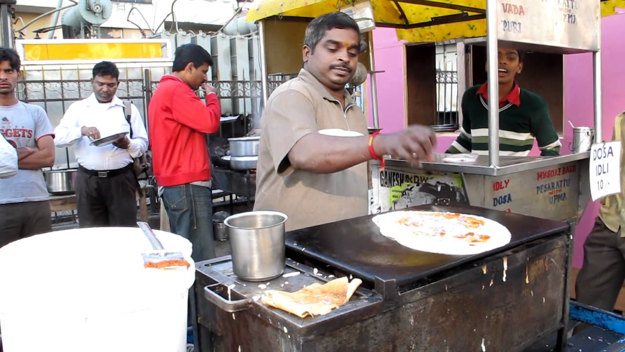 The Best of Hyderabad Street Food: Making Dosa - YouTube