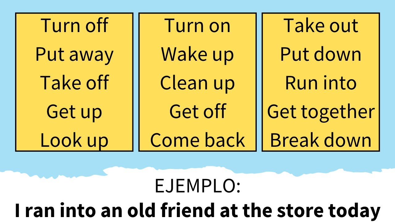 Aprende a usar los PHRASAL VERBS en inglés - YouTube