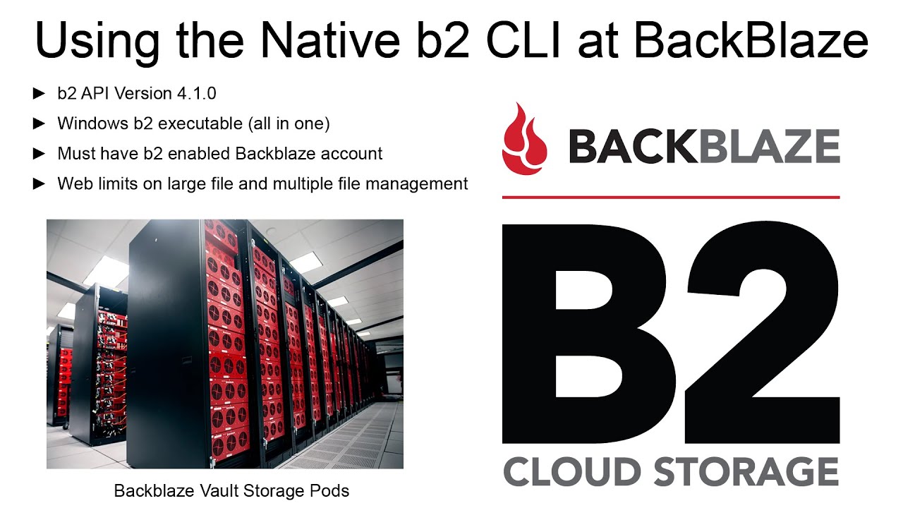 Backblaze b2 Command Line Interface Primer and Demo - YouTube