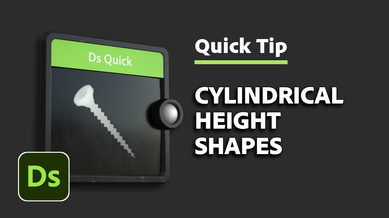 Cylindrical Height Shapes | Designer Quick Tip #12 | Adobe Substance 3D ...