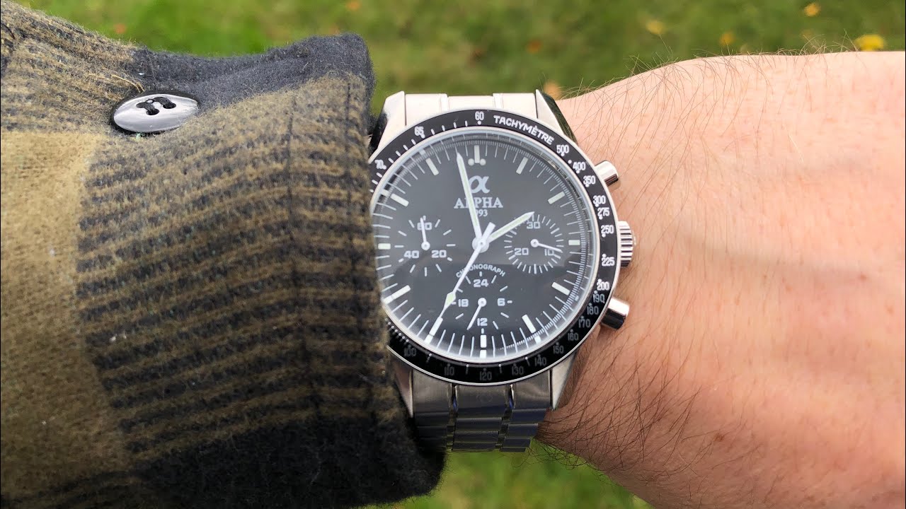 One minute with the Alpha Mechanical Chronograph on the wrist - YouTube