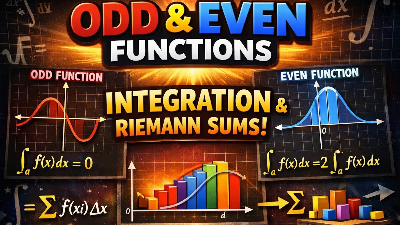 Must-Know Concepts: Odd vs Even Functions, Integration, Riemann Sums ...